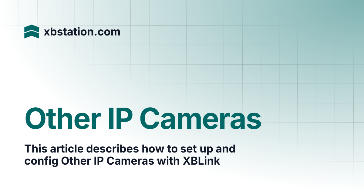 Other IP Cameras | xbstation.com